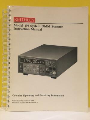 Keithley 199-901-01 Rev. B Model 199 System DMM Scanner Instruction ...
