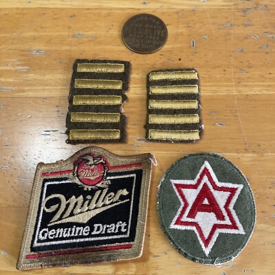 WWII Class A Shoulder Patch/EM Style 5 Bars/Copper Palmolive Coin ...