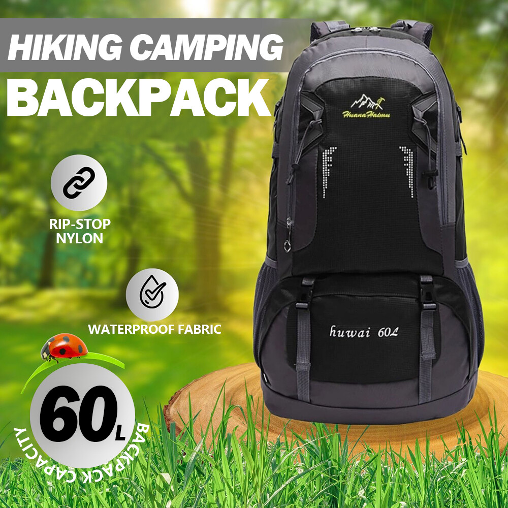 60L Military Large Tactical Backpack Rucksack Camping Hiking Bag ...