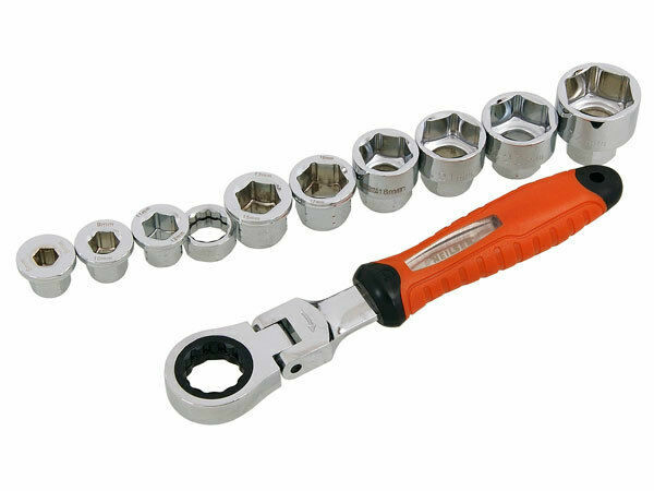 Neilsen Go Thru Ratchet Socket Set 6 - 24mm 10 Hollow Sockets 16in1 ...