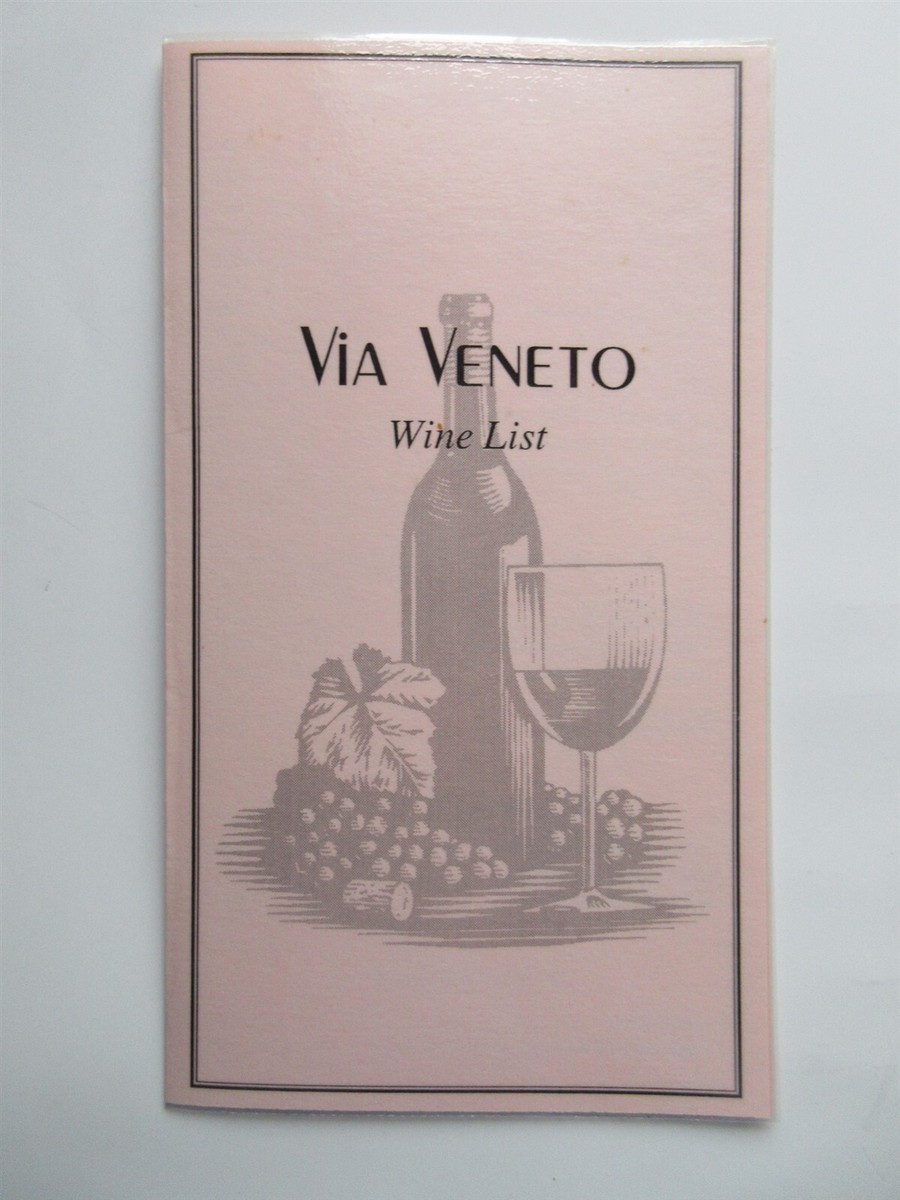 Via Veneto Menu Chicago