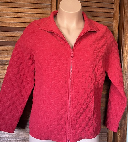 Nomadic traders women's zip up red jacket fall/spring size Large | eBay