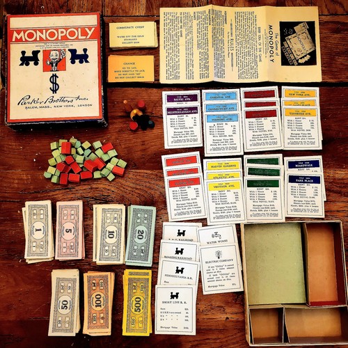 Antique 1935 London COMPLETE 1st Original Monopoly Game Set. No Board ...