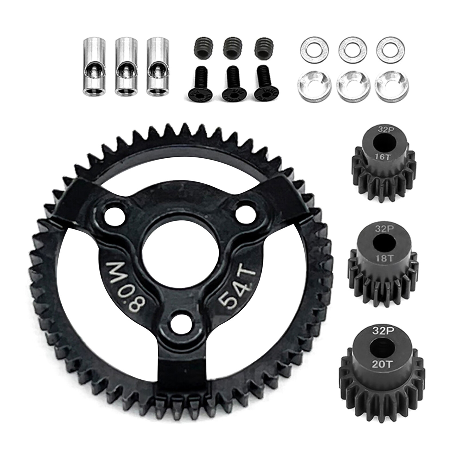 0.8M 32P Spur Gear 54T+16T+18T+20T For Traxxas Slash 2WD VXL XL-5 ...