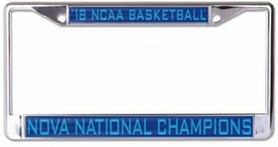 Villanova Wildcats 2018 Championship Metal License Plate Auto Car Frame ...