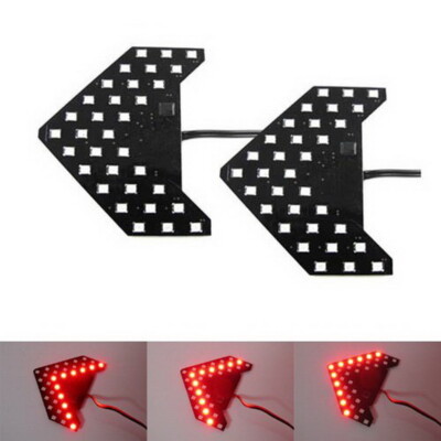 2 Super Red 33-SMD Sequential LED Arrows for Car Side Mirror Turn ...
