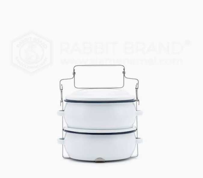 Thai Traditional Enamelware Tiffin Lunch Box Food Container Pinto Bento ...