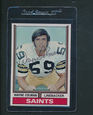 1974 Topps #339 Wayne Colman Saints Signed Auto *A7738 | eBay