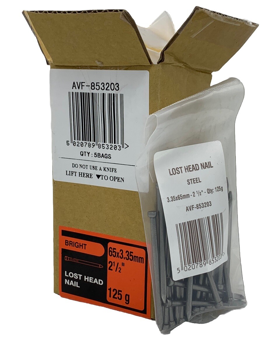 Lost Head Wire Nails 65 x 3.35mm Losthead 2.1/2" Wood Nail Small Nail ...