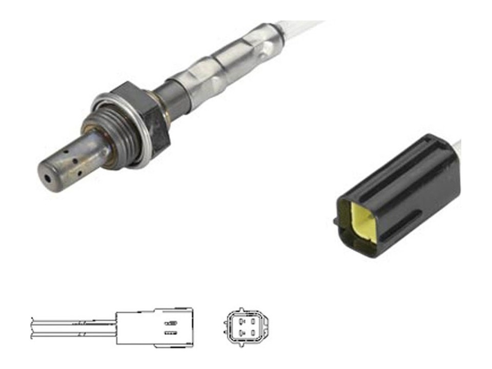 Front 4 Wire Oxygen O2 Sensor For Nissan Micra Note NV200 Qashqai Tiida ...