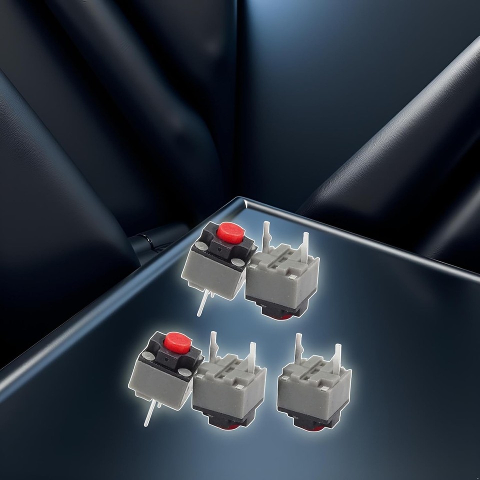 5 Pcs Mute Button 6x6x7.3mm Square Switch Silent Switch Button Micro 10 ...