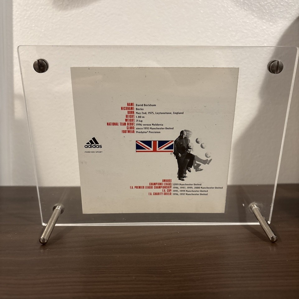 David Beckham hand signed Adidas autograph card Forever Sport | eBay