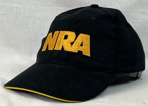 NRA with American Flag Ball Cap Embroidered Black Adjustable NEVER WORN ...