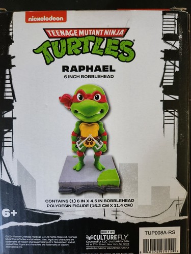 Teenage Mutant Ninja Turtles Raphael 6 Inch Bobblehead by CultureFly ...