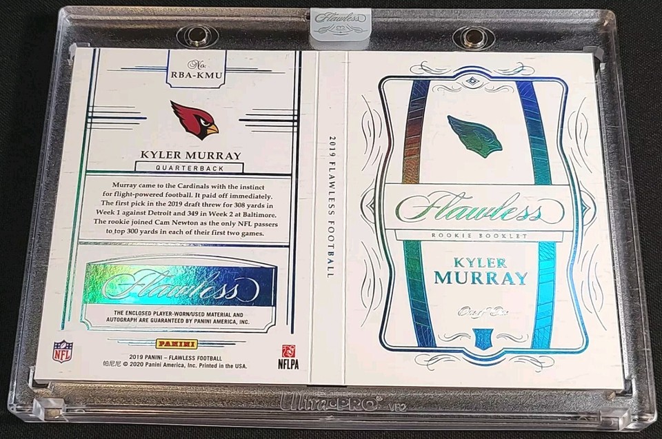 1/1 NFL SHIELD JERSEY RC AUTO KYLER MURRAY ⚡100 YEARS ROOKIE PATCH 2019 ...