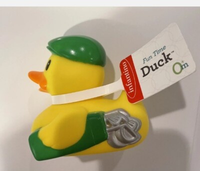 Golfer Infantino Rubber Ducky Duck Bath Tub Toy Fun Time Golf Duckie ...