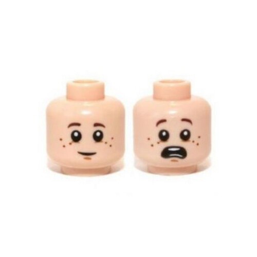LEGO - Minifig, Head Boy with Freckles, Smile / Scared Pattern (Danny ...