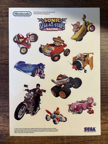 RARE OFFICIAL NINTENDO SEGA ALLSTARS COLLECTORS STICKERS (RYO HAZUKI ...