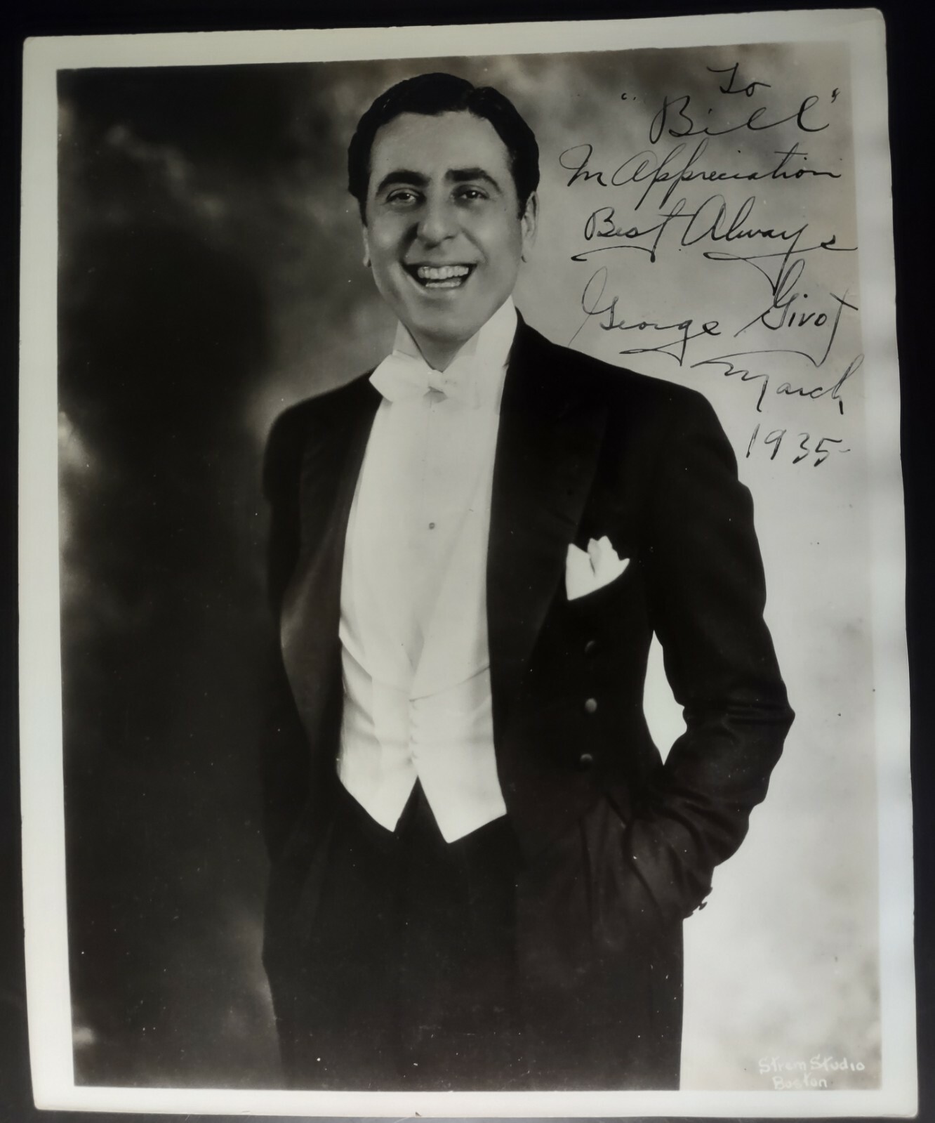 GEORGE GIVOT SIGNED PHOTO PLAYED MOE LIKE CHARACTER WITH CURLY HOWARD 3 ...