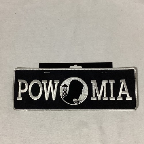 Motorcycle Biker Jacket Embroidered Back Patch POW MIA Top / Bottom ...