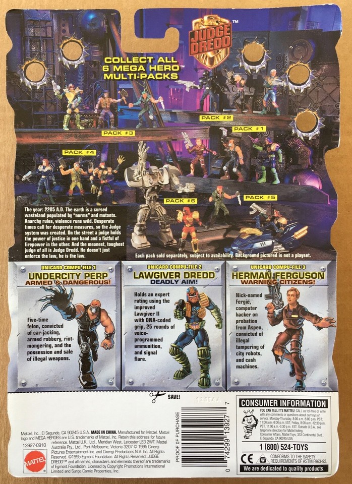Judge Dredd Mega Heroes 3 Pack Mini-Figures | eBay