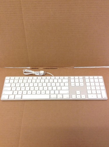 APPLE A1243 USB Wired Aluminum Keyboard , White WORKING, FREE SHIPPING ...