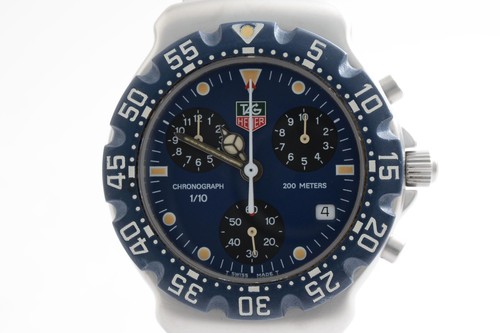 [NEAR MINT++] TAG Heuer Formula 1 CA1210-R0 Blue Dial Chronograph Men's ...