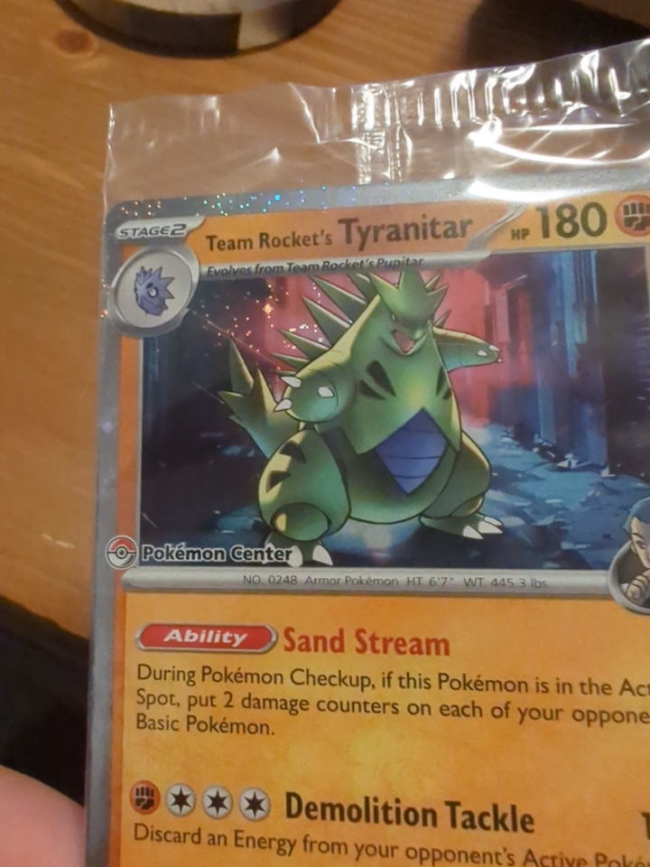 Pokemon Center Destined Rivals Tyranitar Promo Stamped Holo Firework ...