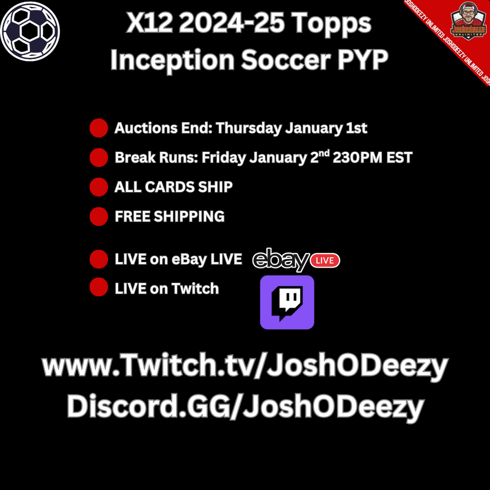 COLE CAMPBELL 2024-25 Topps Inception Soccer Player Break 12 Box 1 Case ...