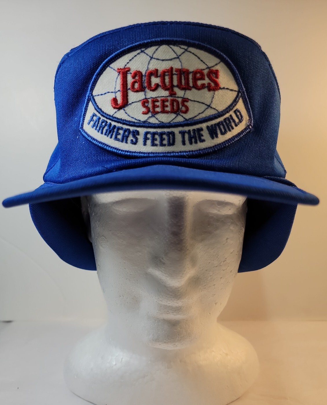 RARE Vintage Jacques Seeds Quilted Trapper Hat Neck &… - Gem
