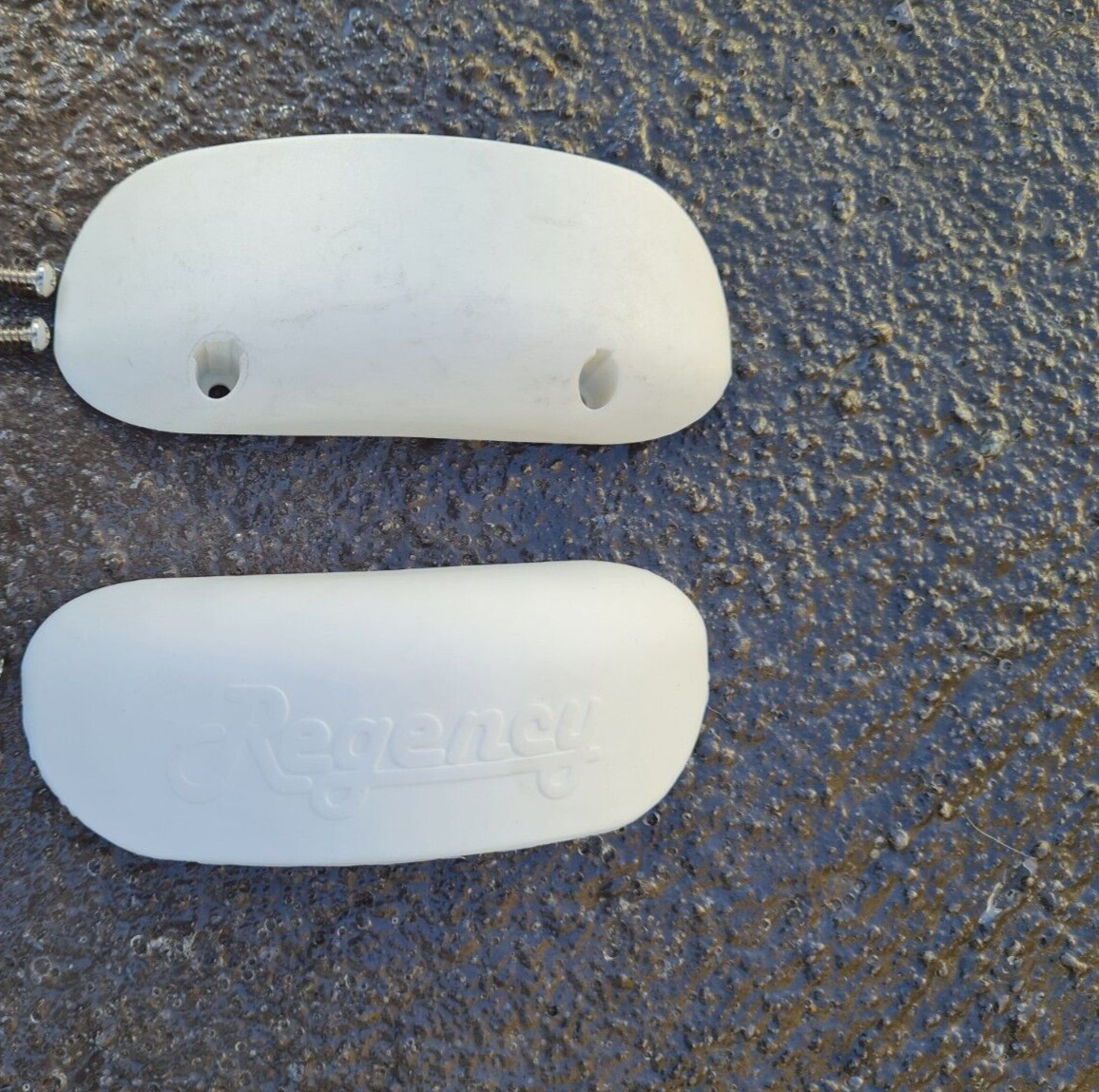 Regency shower handle White NO PLUGS for screw holes | eBay Australia