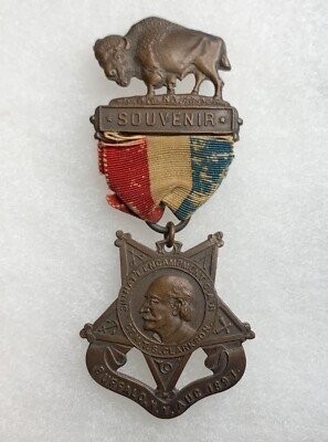 Rare 1897 Nat'l Encampment GAR Clarkson Souvenir Badge Medal Penfold ...