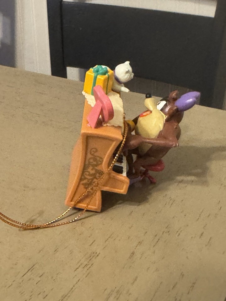 Vintage Looney Tunes Taz Tasmanian Devil Playing Piano Ornament | eBay
