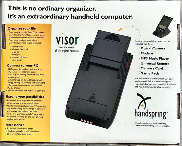 Handspring Visor Deluxe Graphite PDA Palm OS for sale online | eBay