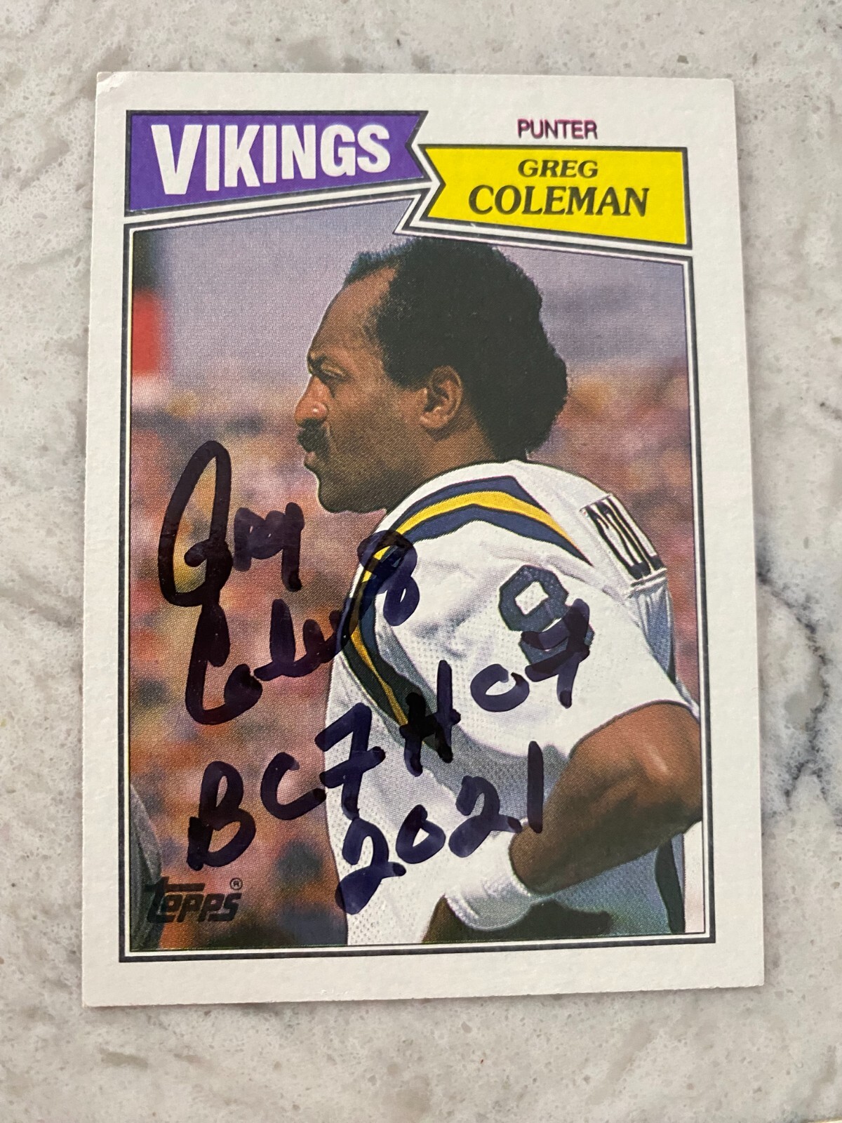 Greg Coleman Signed MINNESOTA VIKINGS Card 1987 Topps | eBay