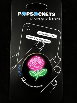 AUTHENTIC PopSockets Single Phone Grip PopSocket Universal Holder Neon ...