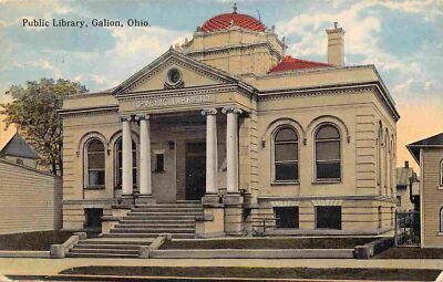 Public Library Galion Ohio 1915c postcard | eBay