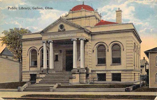 Public Library Galion Ohio 1915c postcard | eBay