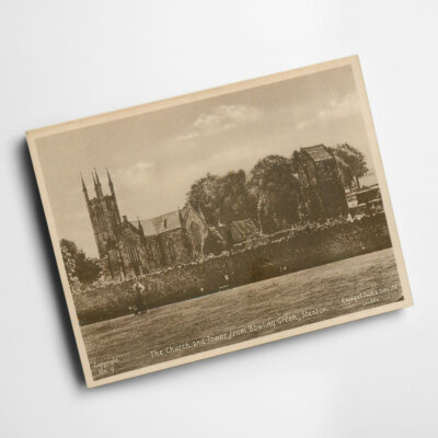 A4 PRINT - Vintage Scotland - Church and Tower from Bowling Green ...