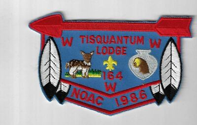 OA 164 Tisquantum F6 1986 NOAC Flap RED Bdr. Old Colony MA [IND-1012 ...