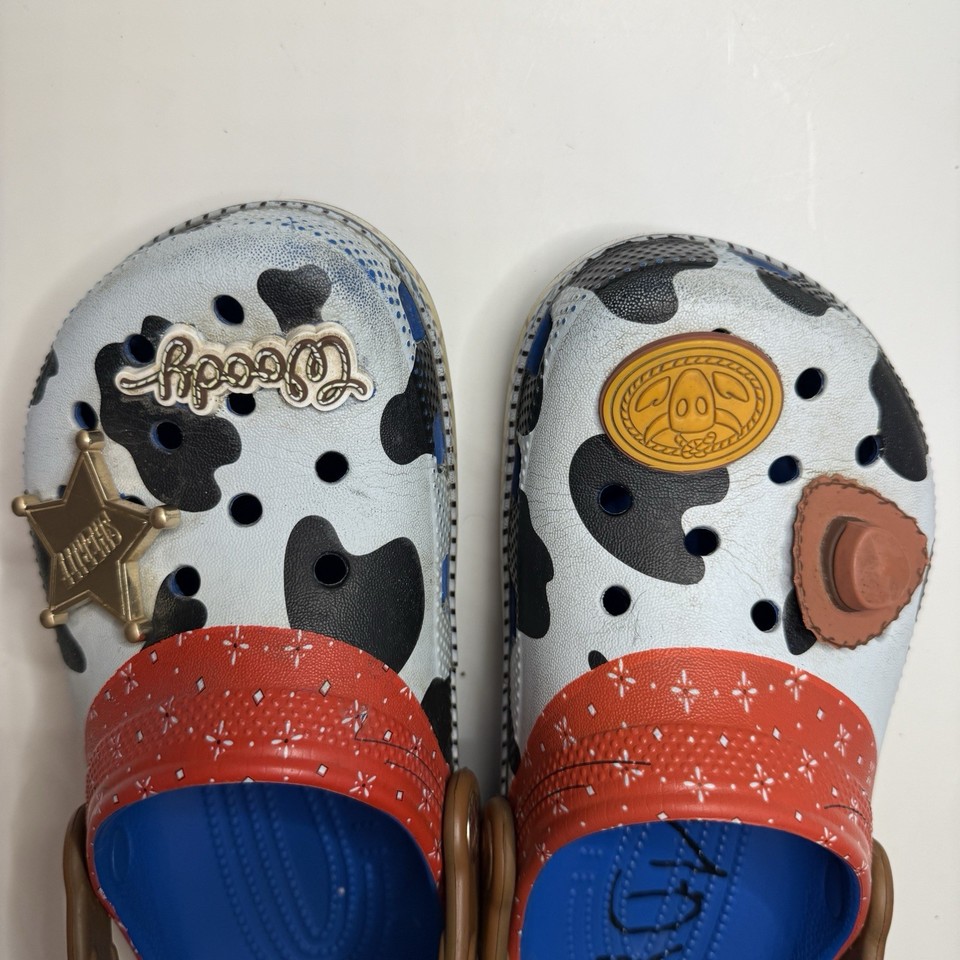 Crocs Toy Story Woody Clog Sandals Slides Cow Cowboy Sheriff Disney ...