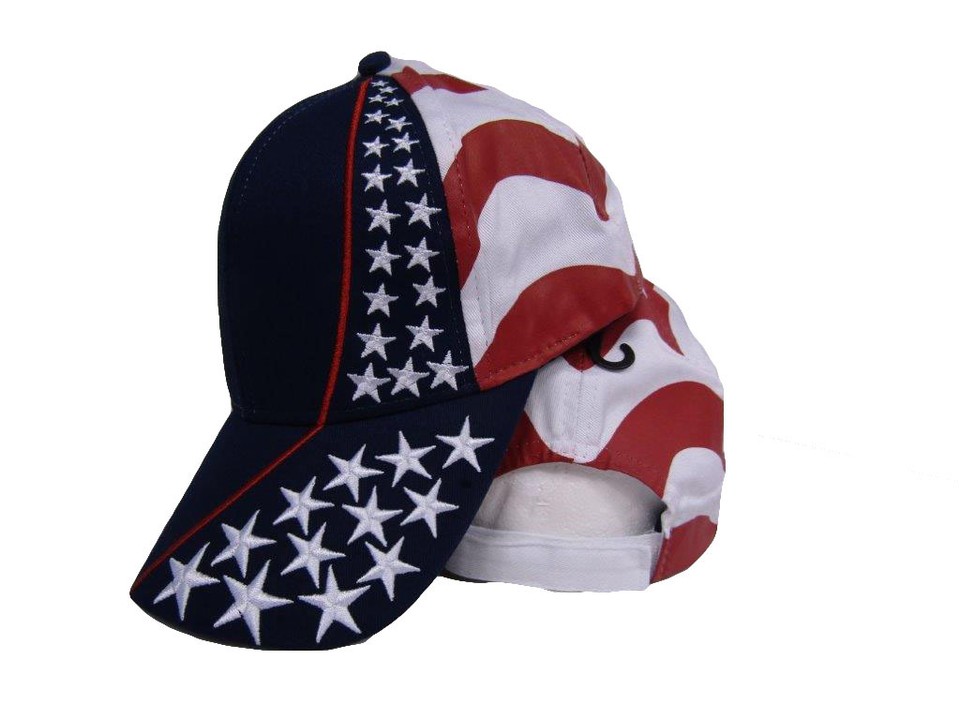USA American United States Flag Embroidered Stars Stripes Baseball Cap ...