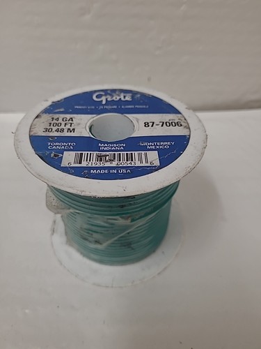 Grote 87-7006 Primary Wire, 14 Gauge, Green, 100 Ft Spool | eBay