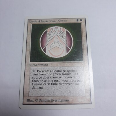 Unlimited ☆ Circle of Protection: Green MTG Moderate Play | eBay