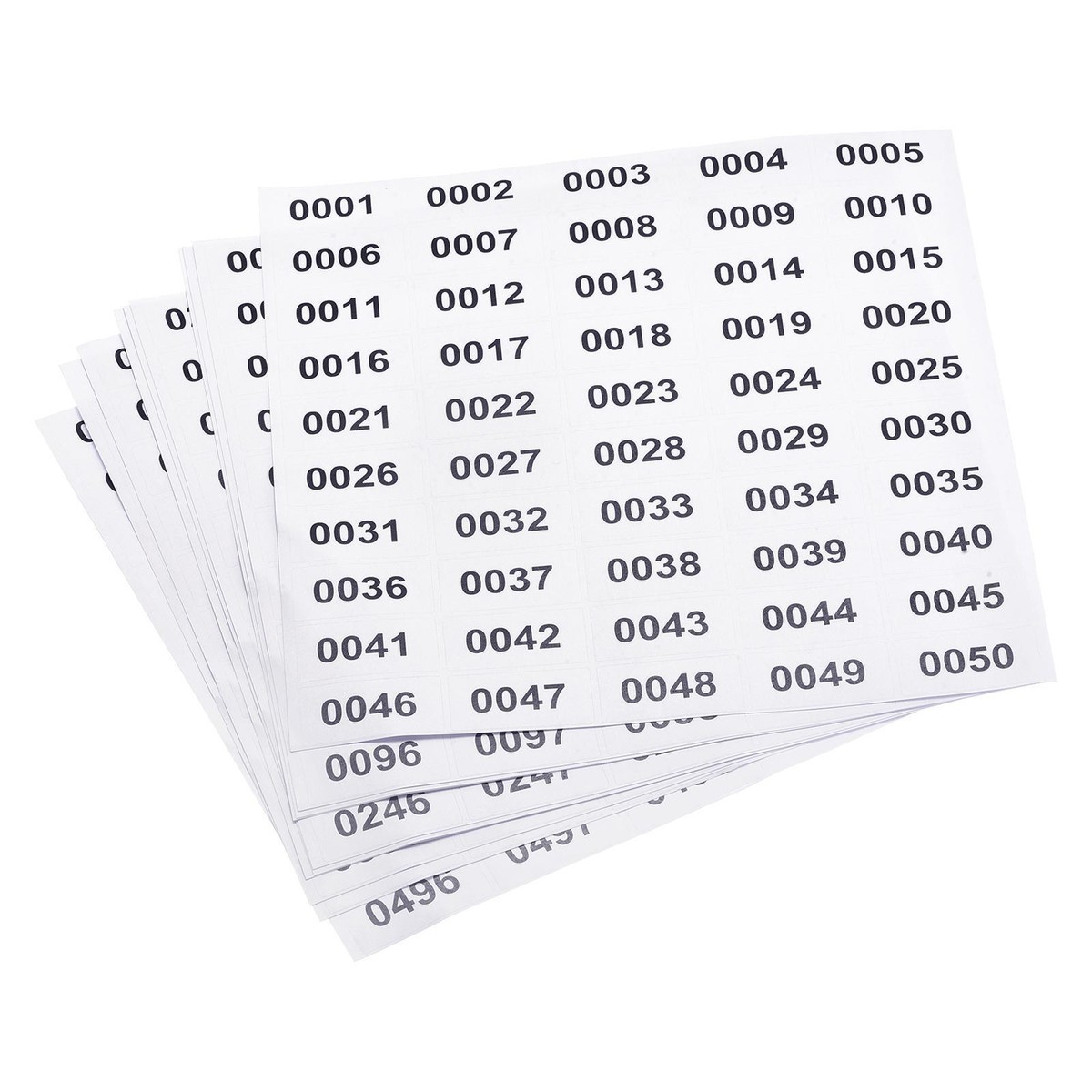 Inventory Labels With Numbers