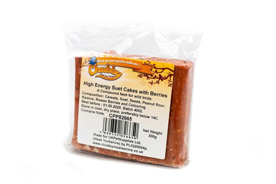 Chubby Suet Fat Blocks High Energy Garden Bird Food Suet Cakes For Wild ...