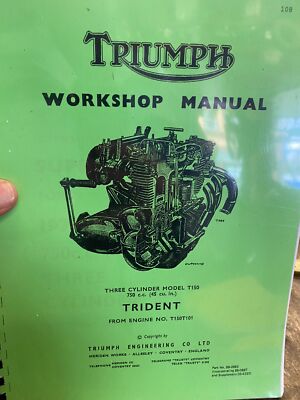 TRIUMPH TRIDENT Repair Book Service Manual T150 750 Motorcycle Workshop ...