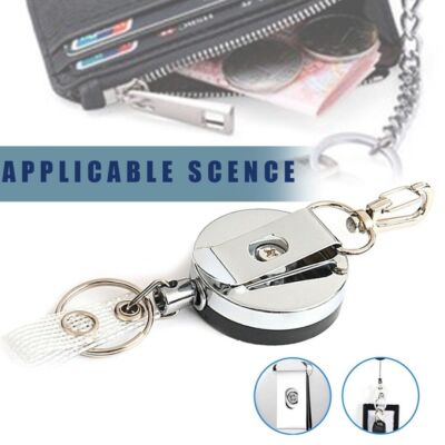ID Neck Strap Lanyard Card Holder Retractable Badge Reel Pull Ring ...