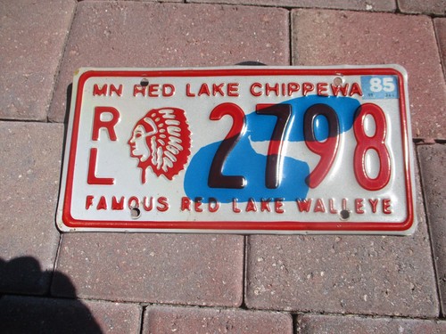 Minnesota Red Lake Walleye 1985 license plate # 2798 | eBay
