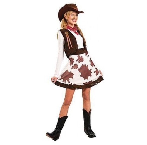 Adults Women Texas Cowgirl Cow Girl Rodeo Wild West Costume Fancy Dress ...